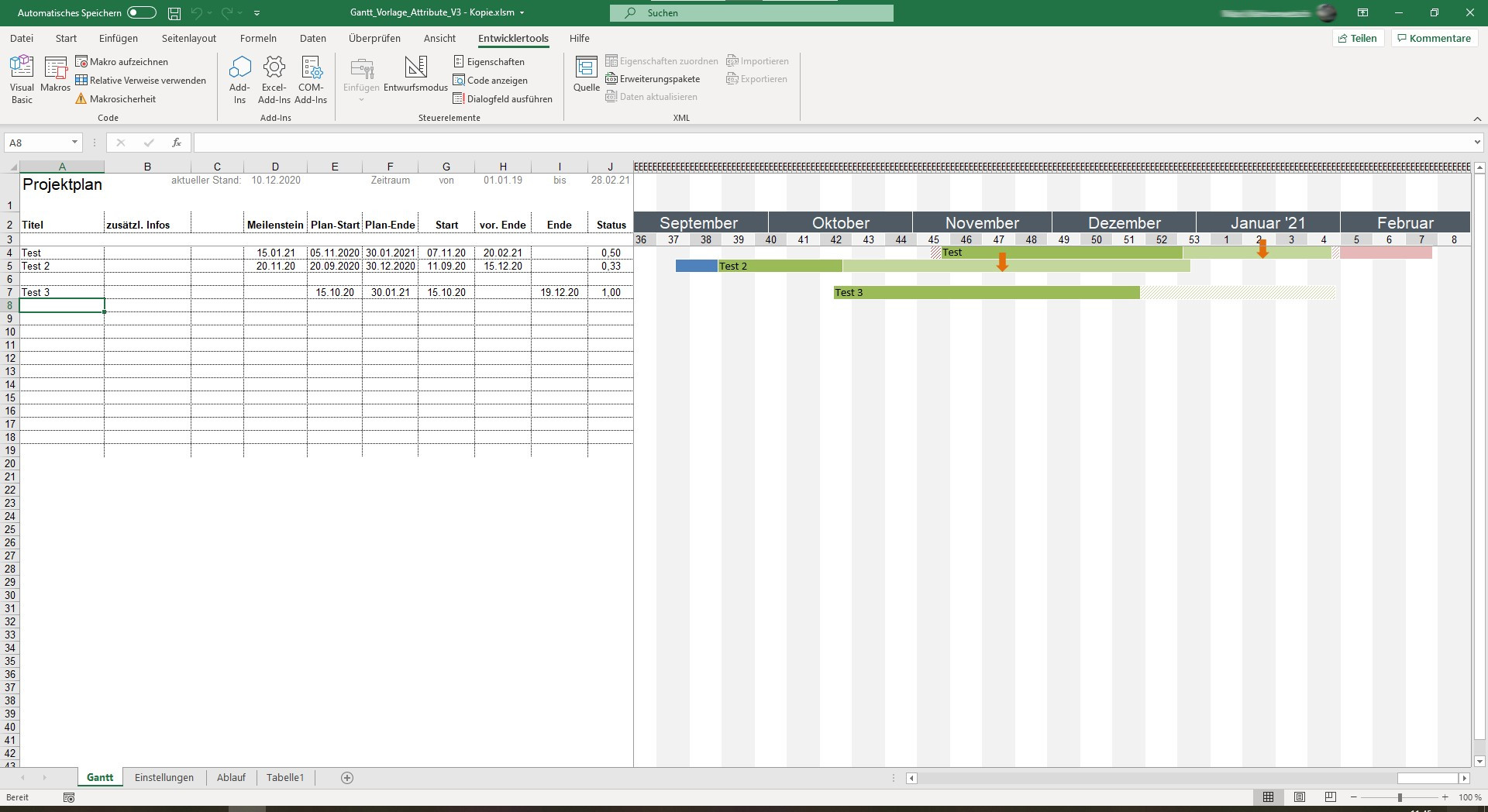 Gantt-Diagramm mit VBA – Wawetsch´s Projekte